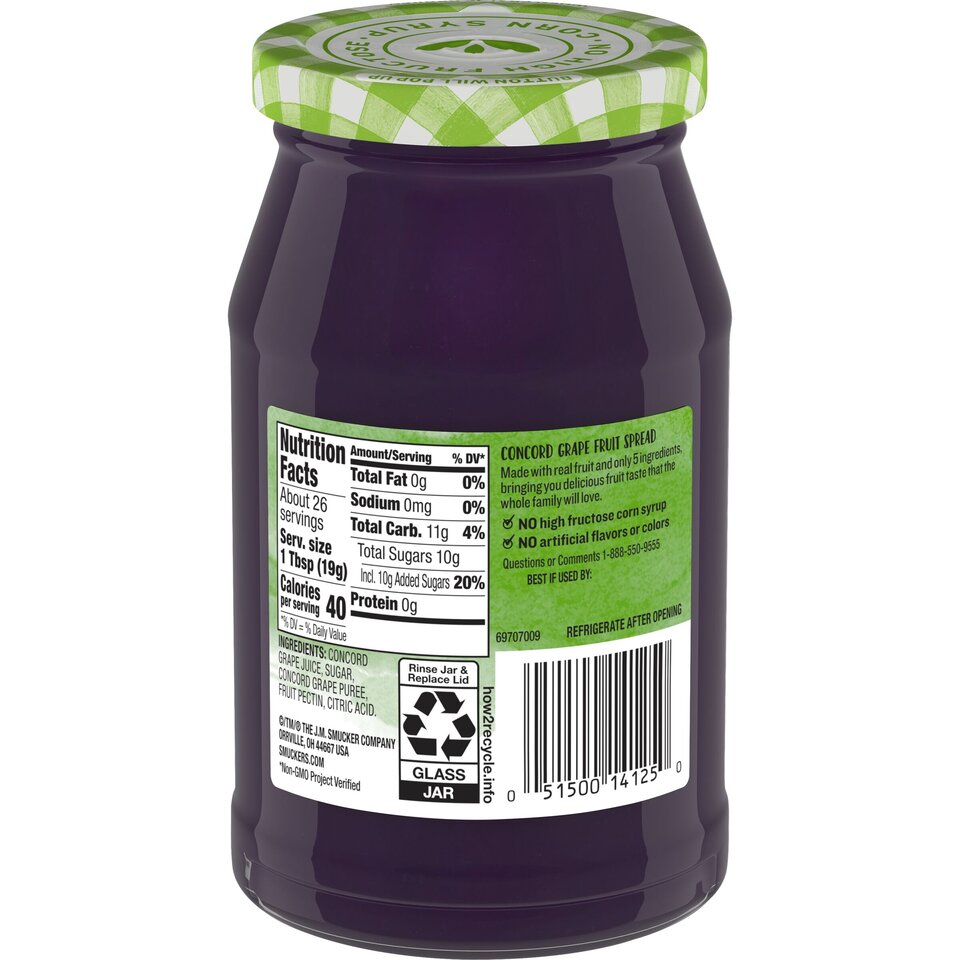 Natural Concord Grape Fruit Spread