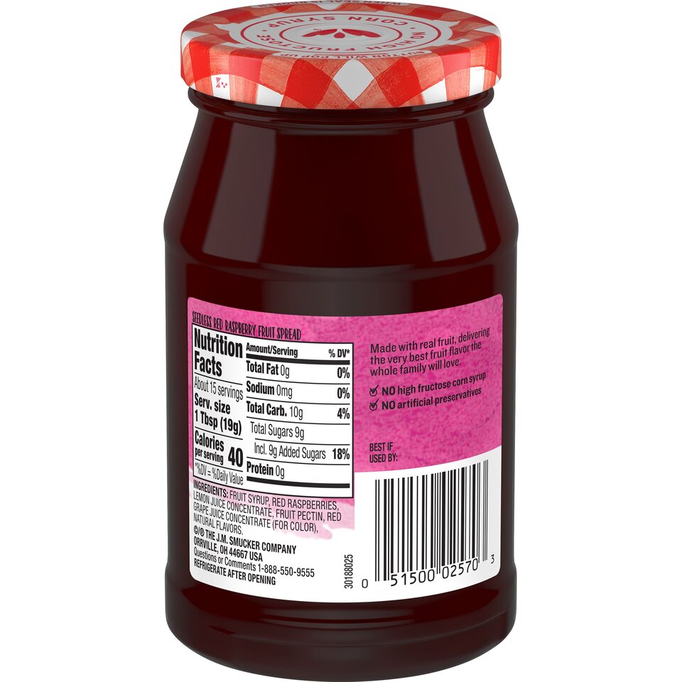 Simply Fruit® Seedless Red Raspberry Fruit Spread